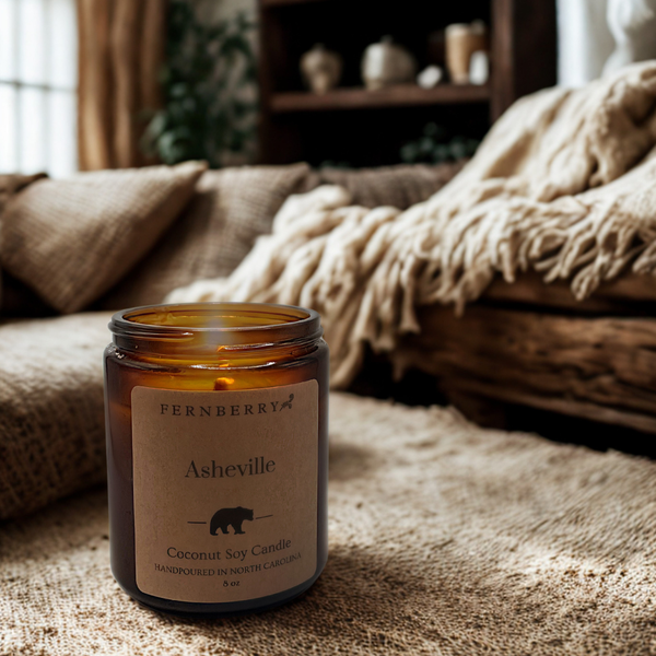 Asheville- 8oz Coconut Soy Wood Wick Candle – Asheville Art Museum Store